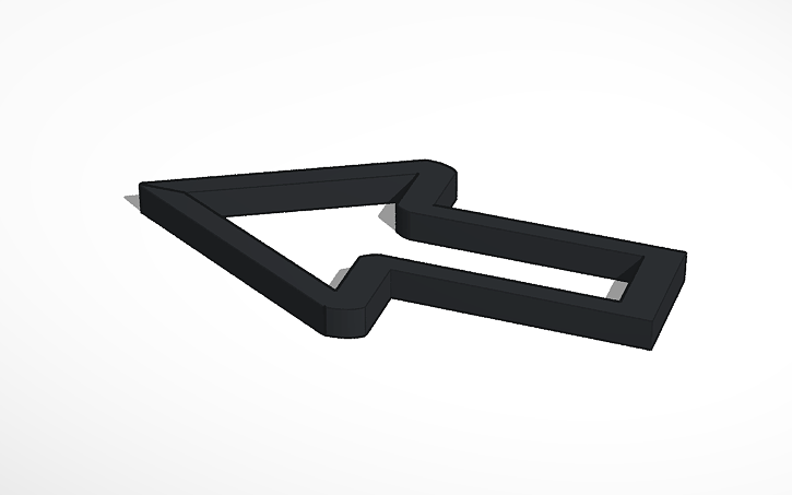 3D design Sign Arrow - Tinkercad