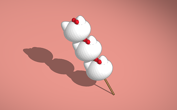 3d Design Hello Kitty Dango π‘ Tinkercad
