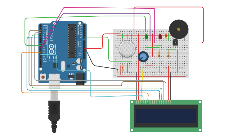 Circuit design TA_Praktikum Embedded System - Tinkercad