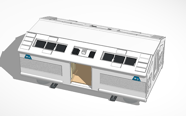 3D design Space 1999 Eagle Transporter Passenger Pod With Interior ...