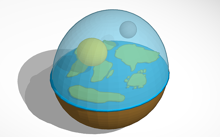 3D design Plane Earth is Real - Tinkercad