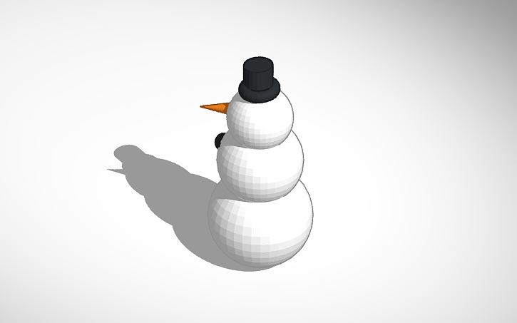 3D design Snowman - Tinkercad