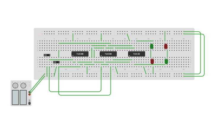 Circuit design circuito combinatorio - Tinkercad