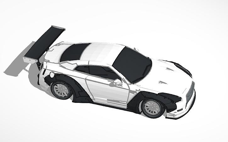 3D design Nissan-gtr LBWK - Tinkercad