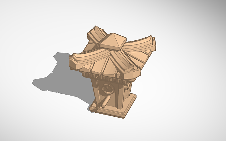 3D design Pagoda Birdhouse - Tinkercad