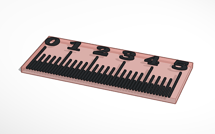 3D design Ruler - Tinkercad