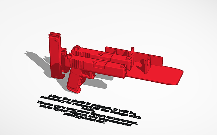 3D design Glock 17 model - Tinkercad