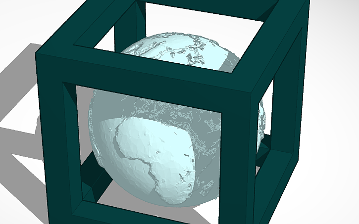 3D design The Earth in a Box - Tinkercad