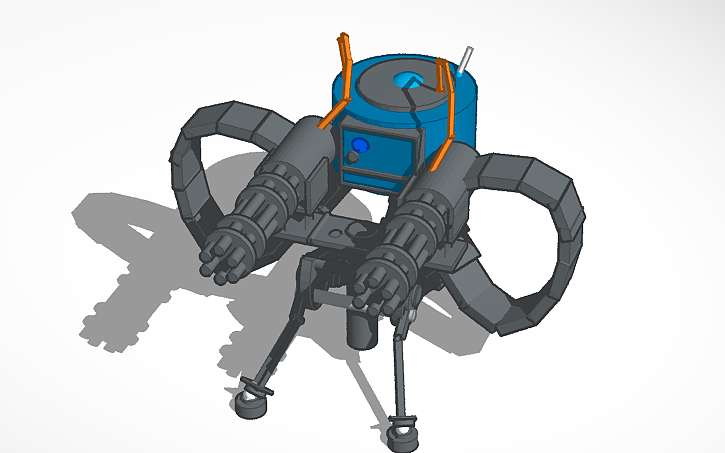 3D design lvl 2 team fortress two sentry gun - Tinkercad
