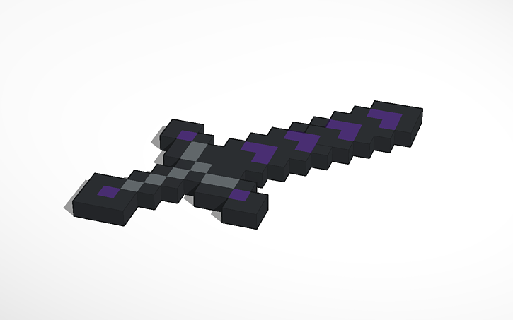 3D design Minecraft Nether Sword | Tinkercad