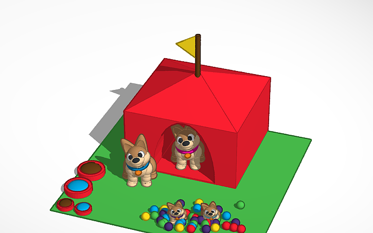 3D design Cute Dogs!!! - Tinkercad