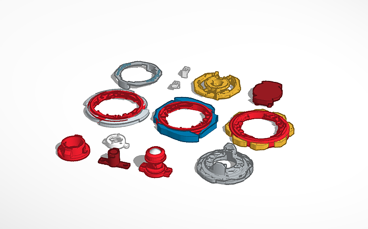 3D design Omega Achillies.Unity.Balanced - -4 Beyblade burst DB - Tinkercad