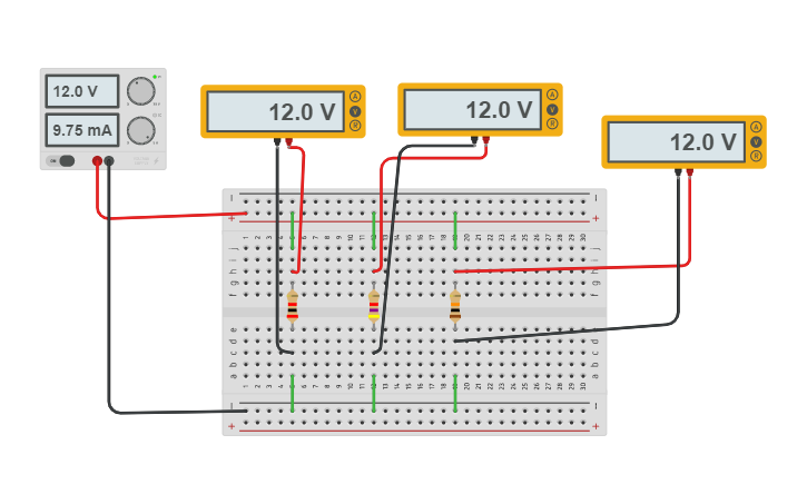 Circuit Design Lab 2 Parallel Voltage Tinkercad