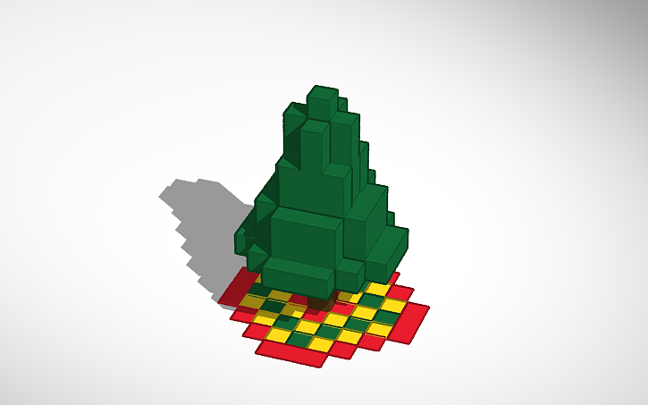 3D design Minecraft Christmas Tree | Tinkercad