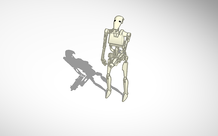 3D design Please like (B1 Battle Droid) - Tinkercad