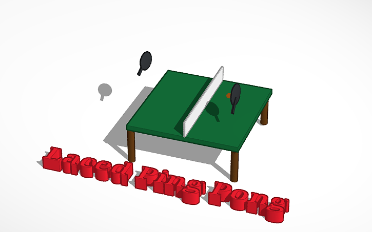 3D design ping pong - Tinkercad