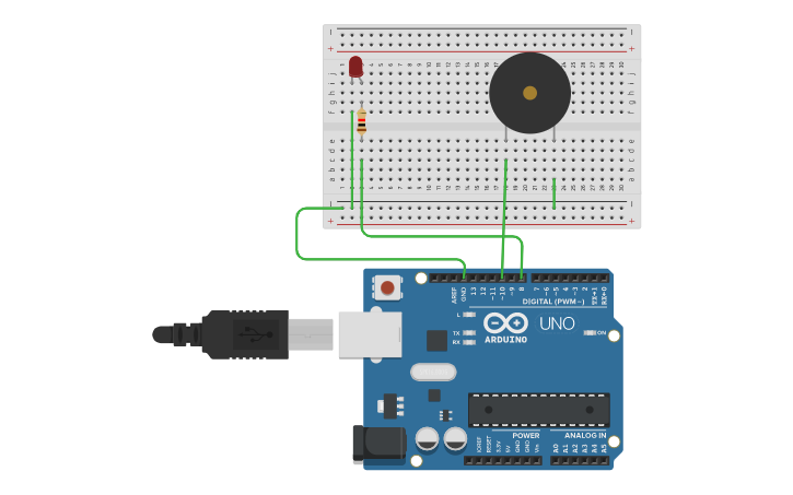 Circuit design LED Blinking dan Buzzer | Tinkercad Circuit design LED Blinking dan Buzzer | Tinkercad