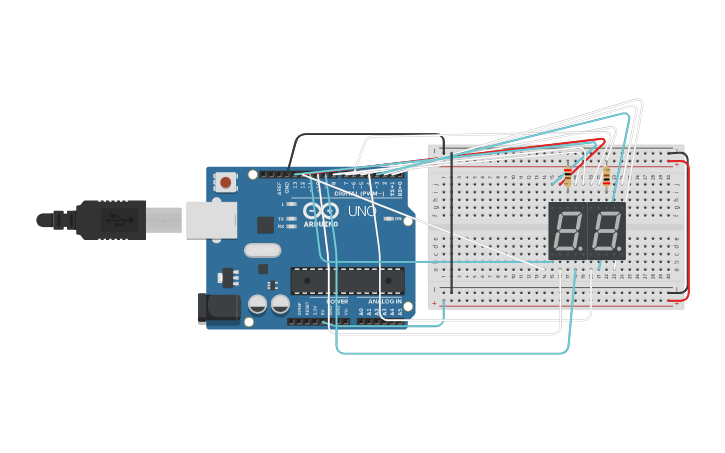 Circuit design Exer 9 Visor de 7 segmentos 2visor - Tinkercad Circuit design Exer 9 Visor de 7 segmentos 2visor - Tinkercad