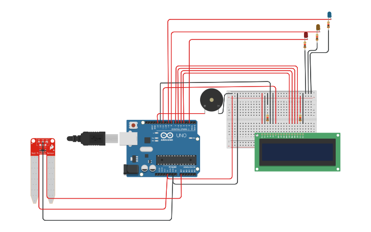 Circuit design program 5.Soil moisture sensor - Tinkercad