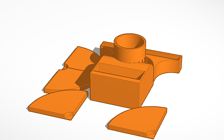 3D design pencil holder - Tinkercad