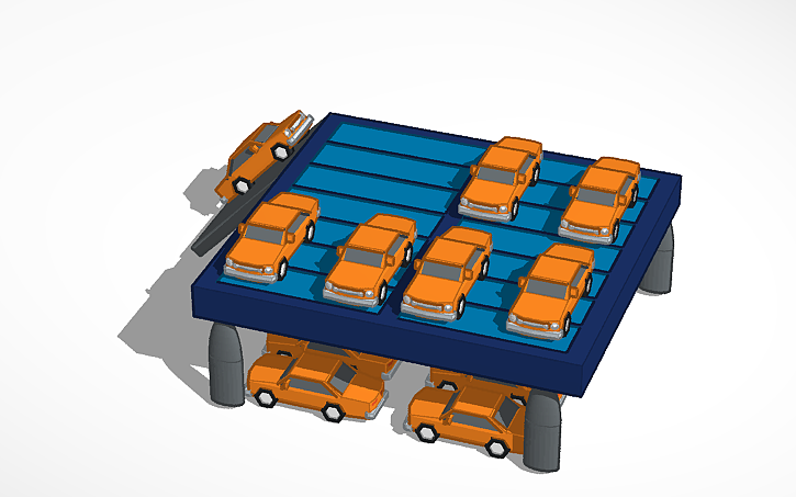 3D design car parking model [online] | Tinkercad