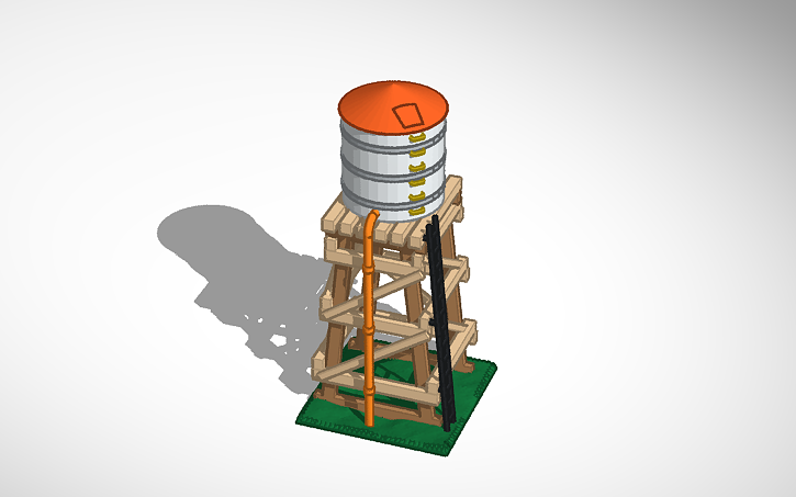 3D design Water Tower - Tinkercad