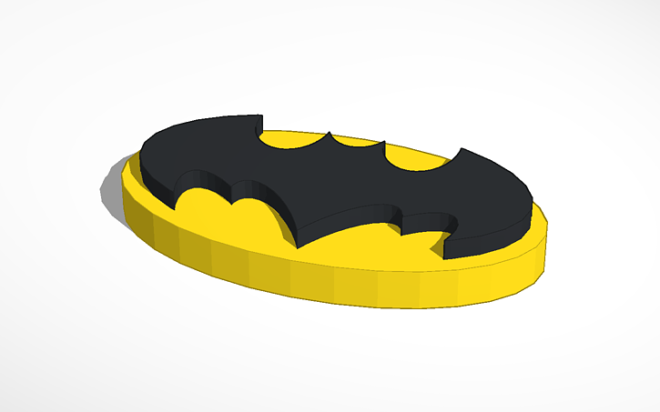 3D design Batman logo - Tinkercad