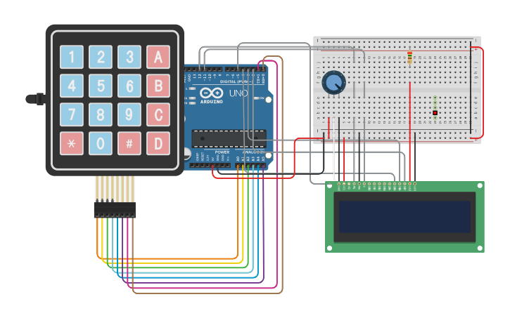 Circuit design Sum of three numbers - Tinkercad Circuit design Sum of three numbers - Tinkercad