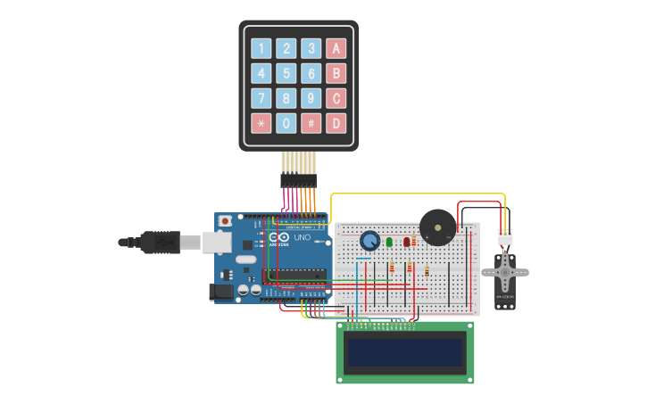 Circuit Design Cerradura Tinkercad