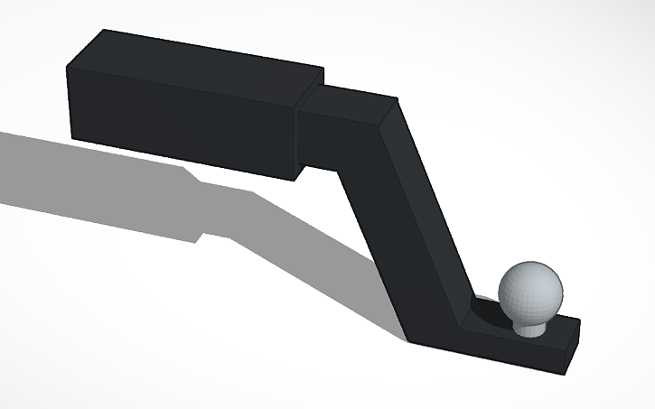 3D design drop hitch - Tinkercad