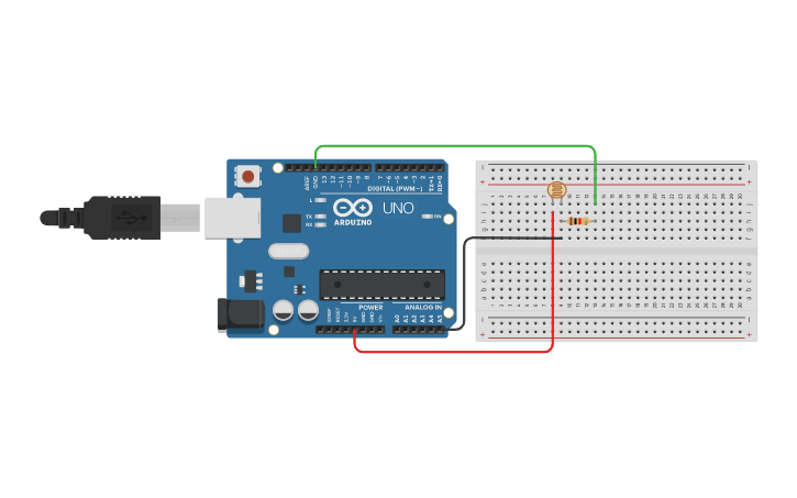Circuit design Photoresistor circuit | Tinkercad