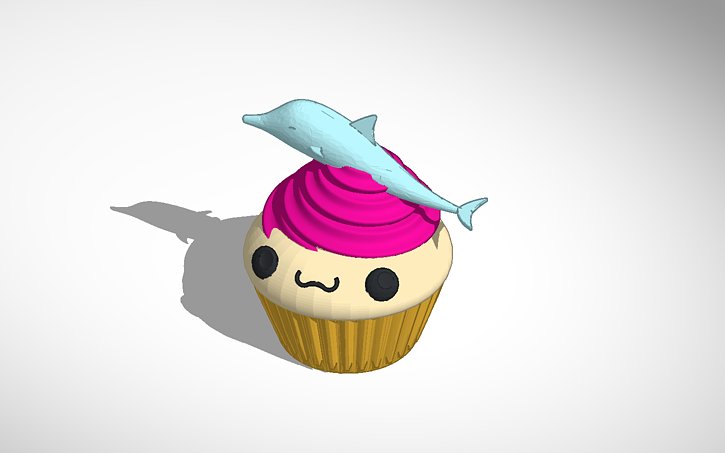 3D design Dolphin Cupcake | Tinkercad