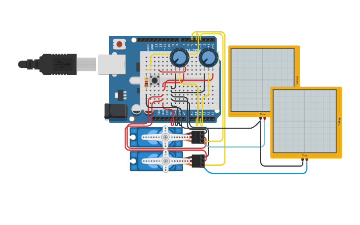 Circuit design Ball balance - Tinkercad