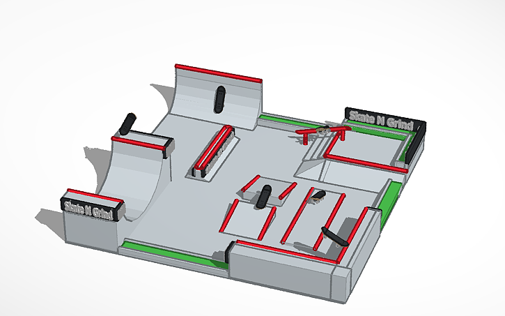 3D design Skate Park 1 - Tinkercad