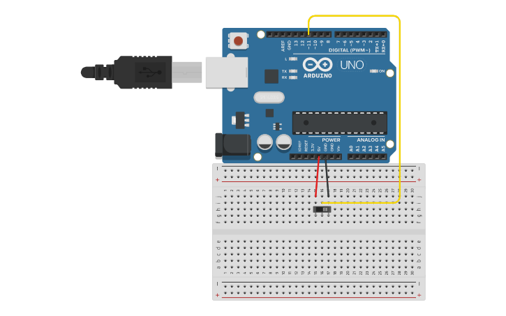Circuit design Digital Input using Slide Switch (Text) | Tinkercad
