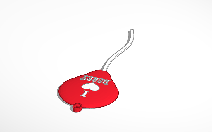 3D design "I Heart Derry" Keychain | Tinkercad