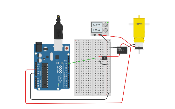 Circuit design Relays (9/8/2020) | Tinkercad
