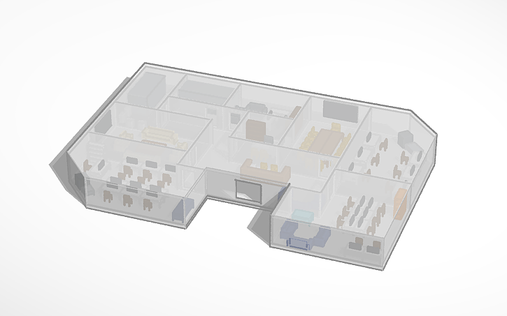 3D design Office Layout - Tinkercad