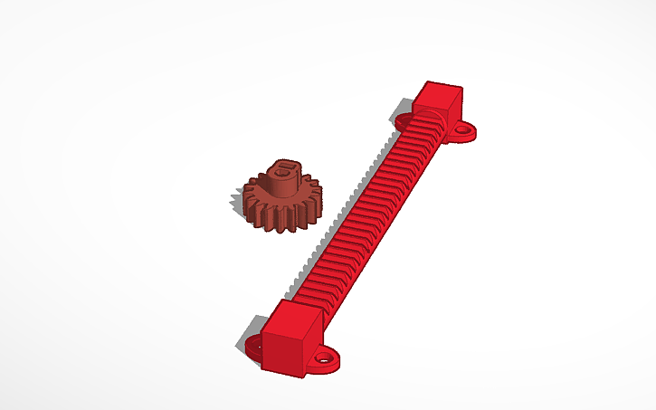 3D design Gear rack and gear . - Tinkercad