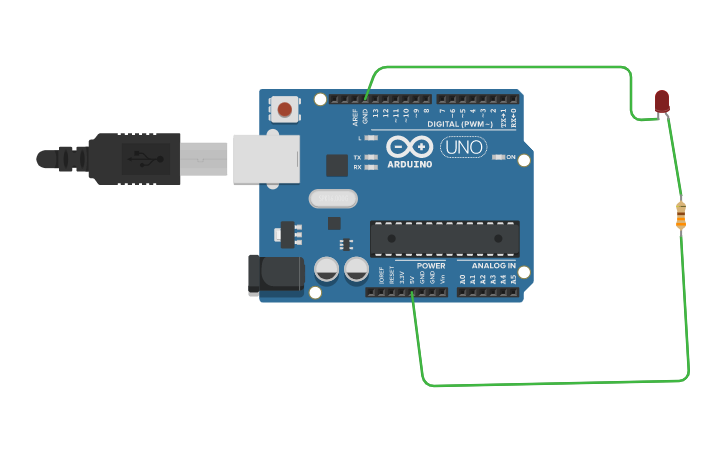 Circuit design 3-Arduino Led Bağlama - Tinkercad