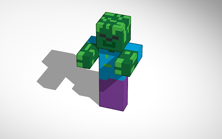 3D design Minecraft dungeons mossy zombie | Tinkercad