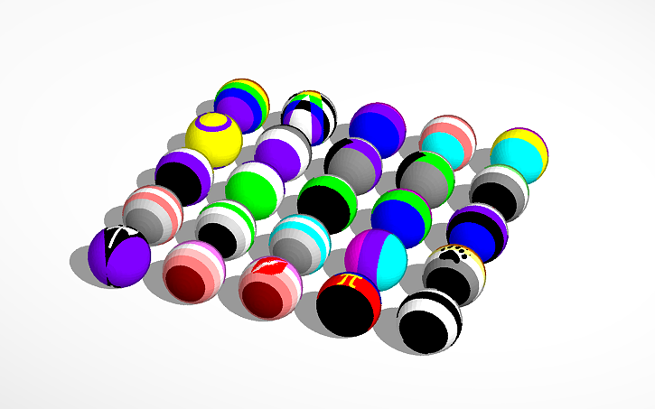 3D design Pride Spheres - Tinkercad