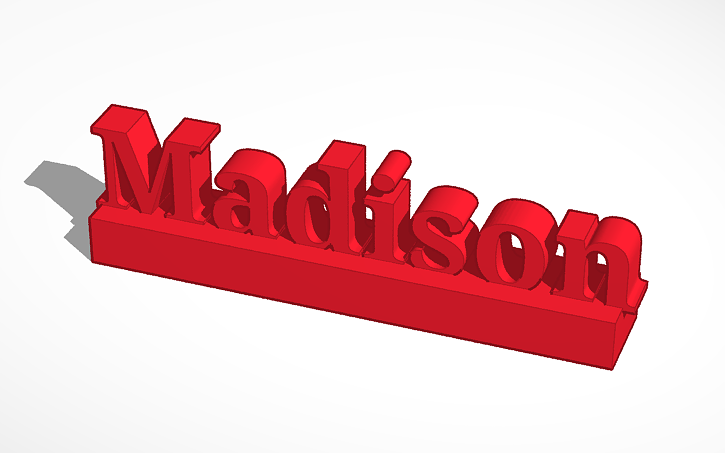 3D design The Madison - Tinkercad