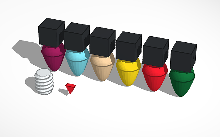 3D design Christmas Lights - Tinkercad