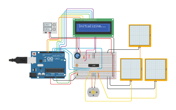 Circuit design LDR_Controlled_Motor_Demo - Tinkercad