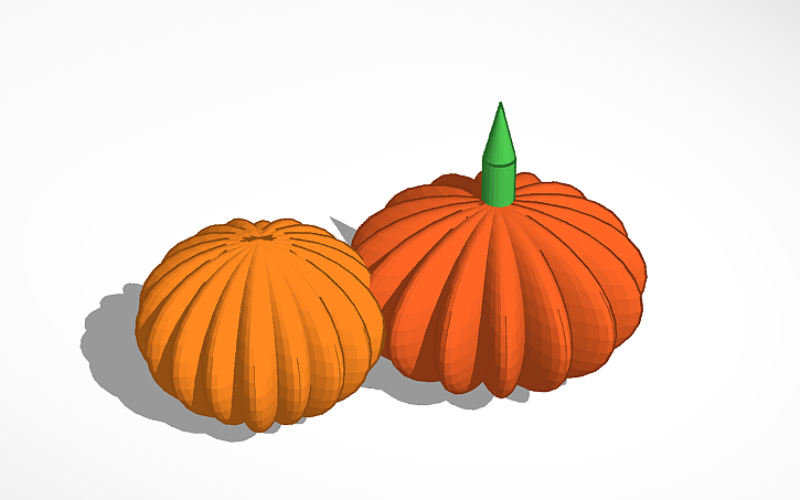 3D design PUMPKIN - Tinkercad