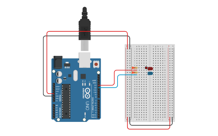 Circuit design Basic LED Circuit - Tinkercad