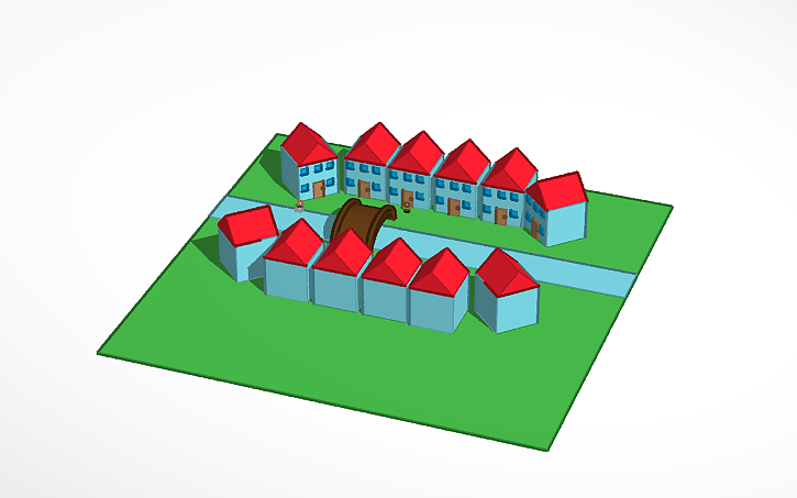 3D design mini city - Tinkercad