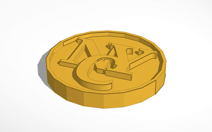 3D design NYC Subway Token - Tinkercad