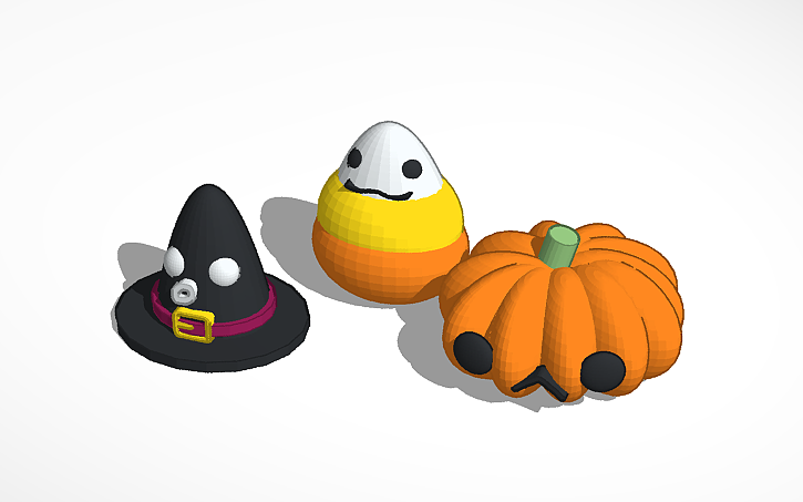 3D design Cute Halloween-Themed Charms | Tinkercad